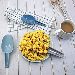 Flour Scoop Set of 3, Set of Scoops for Canisters, Ice Scoop Popcorn Scoop Pet Food Scoop Plastic Scoops for Dry Goods Coffee Beans Candy, 1.7/3.4/5.1 oz…