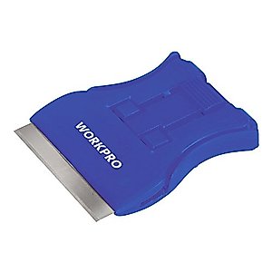 WORKPRO W018004 Mini Razor Blade Scraper, Fixed Blade (Non-Retractable), Ergon (Single Pack)