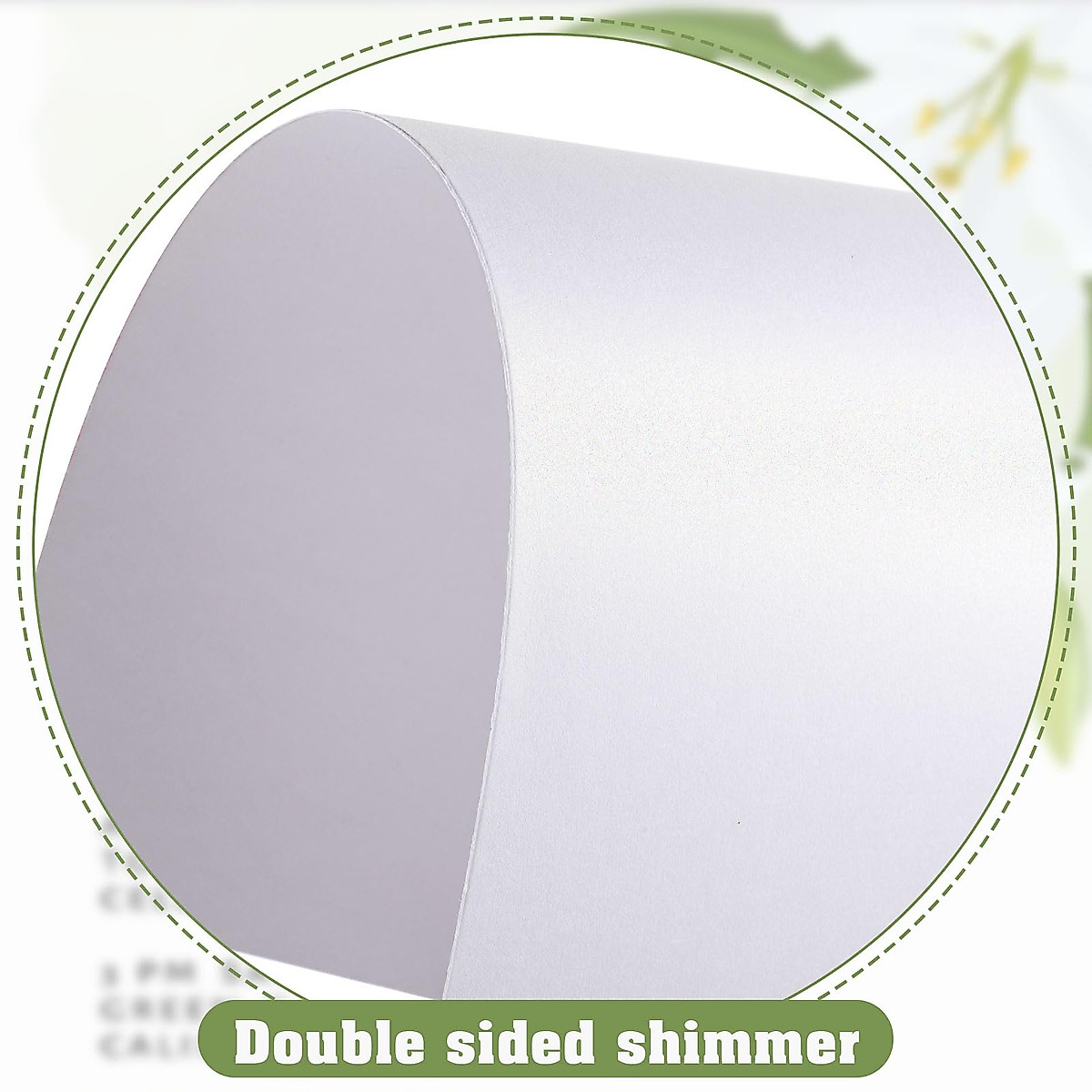 120 Sheets White Shimmer Cardstock 8.5x11, 92 lb Metallic Cardstock Paper White Cardstock Thick Paper for Crafts, Cards Making, Invitations, Printing, Certificates, Scrapbook Supplies