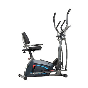 Body Champ 3-in-1 Exercise Machine, Trio Trainer, Elliptical and Upright Recumbent Bike