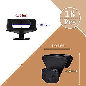 DIREA 18Pcs Space Saving Hanger Hooks,Clothes Hanger Connector Hooks,AS SEEN ON TV,Create Up to 5X Closet Space,Ultra Premium Hanger Hooks,Hooks for Organizing Closets, Fits All Hangers. (Cool Bear)