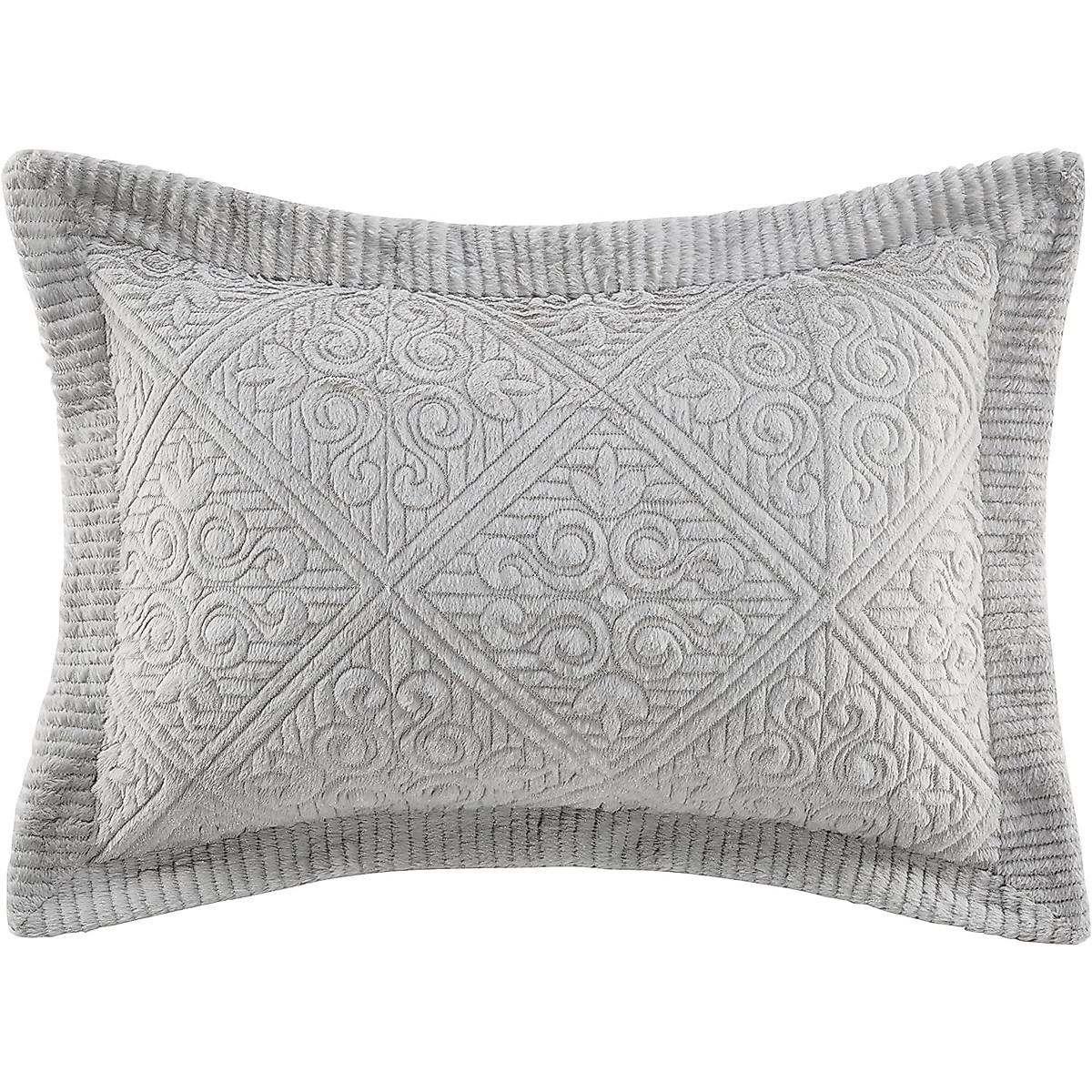 VCNY Home - King Size Bedding, Soft Plush Bedspread with Matching Shams, Dorm Room Essentials, Embossed Inspired Room Decor (Westland Grey, 3-Piece)