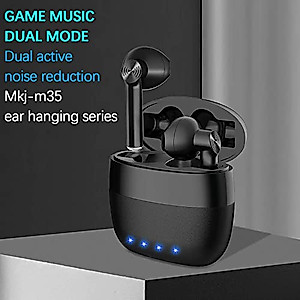 XUnion M35 Bluetooth 5.1 Earphones with Charging Box Wireless Headphone Stereo Sports Earbuds Headsets NG7, Black Ng7