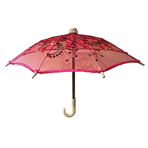 Handmade Umbrella Chhatra For Religious Sculpture/Bal Krishna/Ganesha/Laddu Gopal Idol Red 3AU15