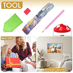 Bimkole 5D Diamond Painting Kits, Full Drill DIY Rhinestone Embroidery Set Paint with Diamonds Art by Number Kits Cross Stitch Home Wall Craft Decoration (12x16 inch)#b11294