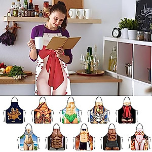 Kitchen Apron Funny Chef Cooking Gag Gift Creative Funny Baking Party Aprons for Men Women (G)