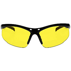 Bifocal Safety Glasses SB-9000 with Yellow Lenses, +2.50