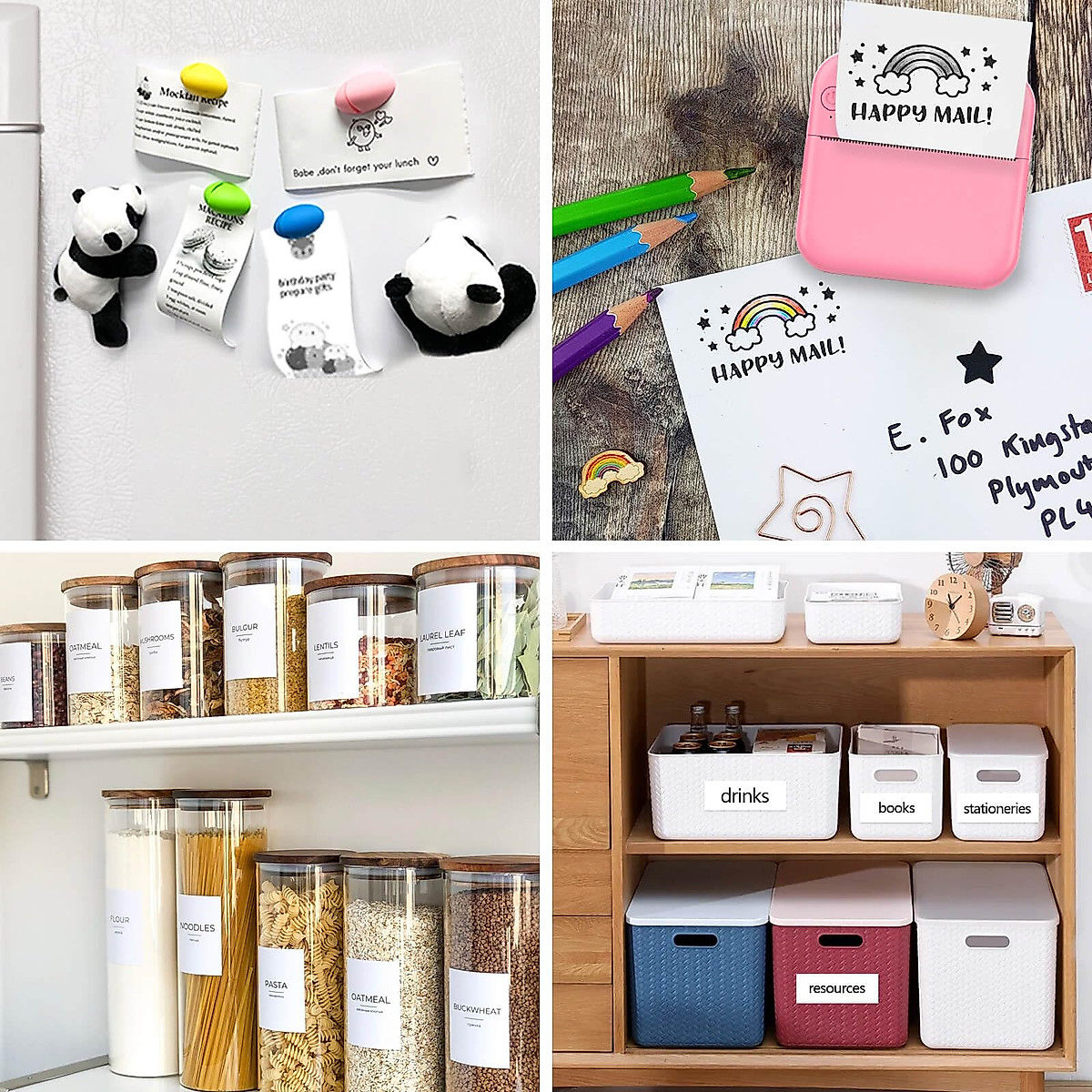 HUIJUTCHEN Inkless Mini Thermal Pocket Printer, Wireless Mini Sticker Printer with 10 Rolls Thermal Paper for iOS&Android, Portable Mini Photo Printer for Notes Journal Memo Photo Study, Pink