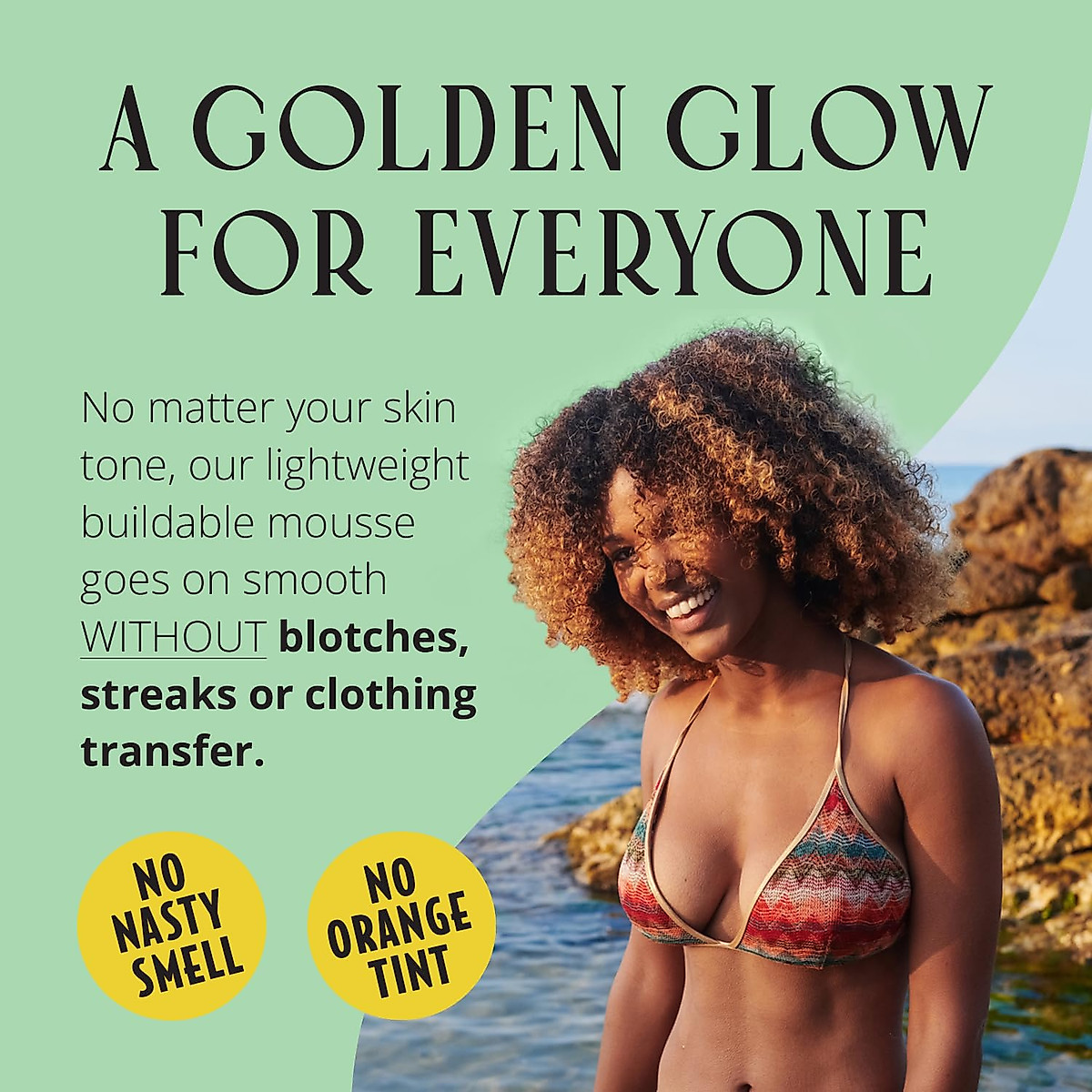 Skinerals Onyx Tanner Mousse - Natural and Organic -Self Tanner Foam, Sunless Tanner, Natural Self Tanner Mousse, Tanning Foam Self Tanner (8oz)