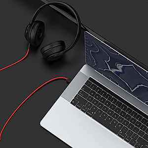 Alitutumao USB 3.5mm Cable Wire Solo Wireless Headphones Wireless Charger Cord Compatible with Beats by Dr Dre Solo Studio Wireless Headphones (Red)