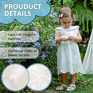 Zanie Kids Toddler Girl Dress Backless Baby Infant Ruffle Sleeve Playwear Bowknot Outfits Summer White 18-24 Months
