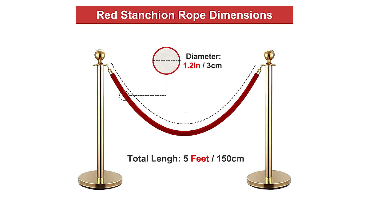 LVYIHAN Velvet Stanchion Rope Set for Elegant Events