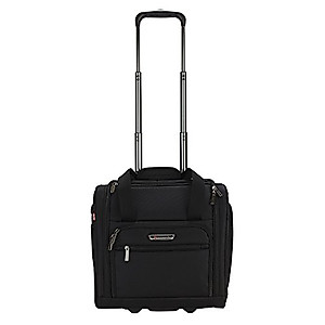 TPRC Smart Under Seat Carry-On Luggage with USB Charging Port, Black, Underseater 15-Inch