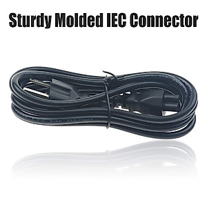 3 Prong Power Cord Replacement Power Cable for Computers, TVs, Monitors, LG LED LCD Smart 1080p HDTV,Samsung, Toshiba, Acer, Asus, Epson Printer AC Cable