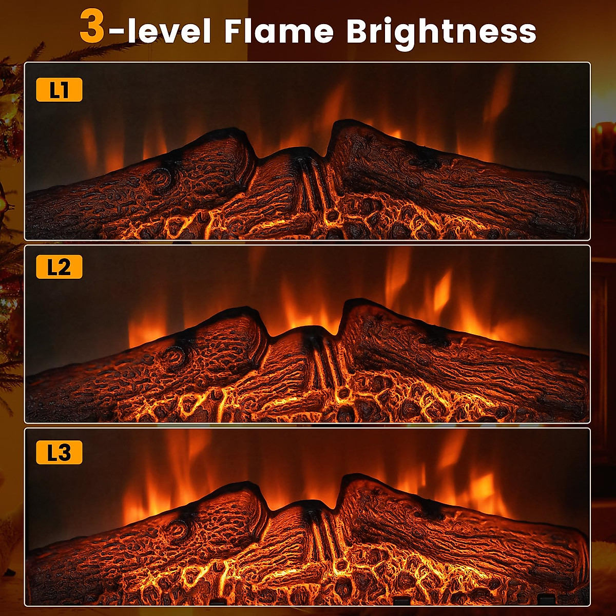 COSTWAY Electric Fireplace Insert 23-inch Wide, 1400W Recessed Fireplace Heater with Remote Control, 3 LED Flame Effects, 6H Timer, Electric Fireplace for Bedroom Home Office Indoor Use, Black