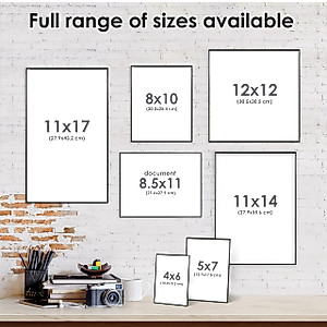 Standard Goods Home Décor 11x14 Front-Loading Picture Frames, 6-Pack Black - Wall or Table Display, Horizontal or Vertical - Perfect for Photos, Certificates, Holiday Gifting, and Home Décor
