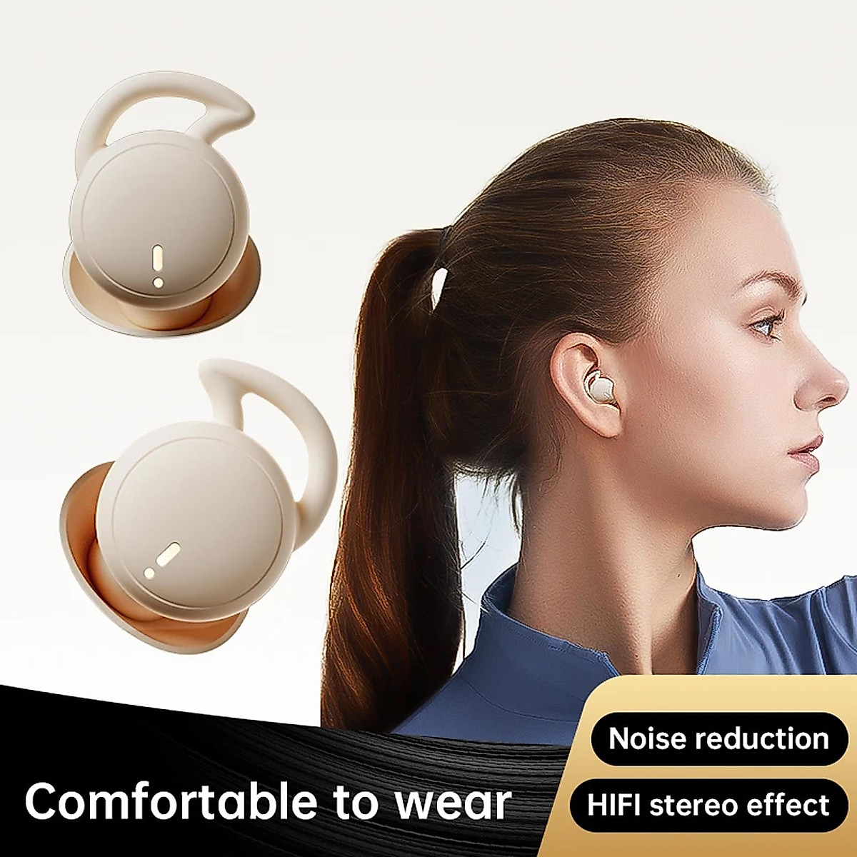 Xmenha Invisible Sleep Earbuds Wireless Smallest Tiny Small Mini Discreet Earbud Noise Cancelling Sleep Ear Buds for Sleeping Earphones Bluetooth 5.3 Comfort Hidden Headphones for Side Sleepers, Work