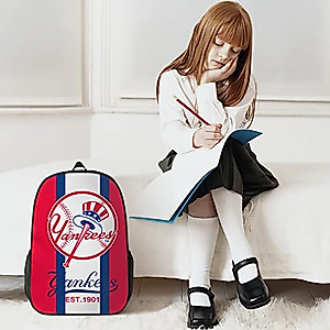 Team ProMark New York Yankees Backpack Light Durable Fits Laptop Backpack Bookbag for School Work Backpack for Men/Women 17 Inch, Black