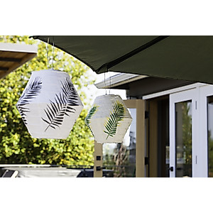 Allsop Home & Garden 31861 Soju Canvas Green Palm Solar Lantern,