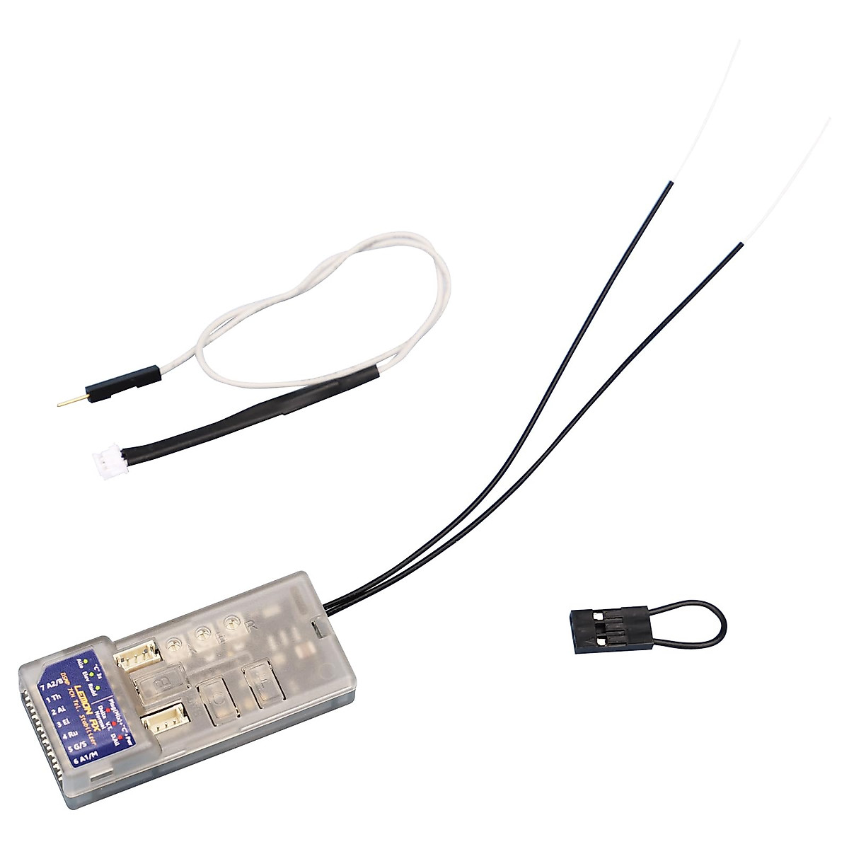 Buddy RC Compatible Spektrum Full-Range DSMP Telemetry Stabilizer， DSMX DSM2 Compatible 7-CH Telemetry Stabilizer Voltage Probe Receiver LMN0086VP