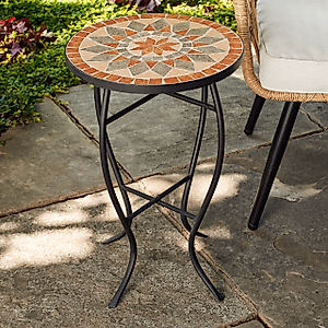 Quality Outdoor Living 29-KY04TN Accent Side Table, Small, Tan