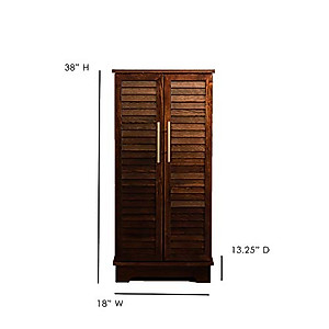 Hives and Honey Porsha Fully Locking Jewelry Armoire, Chocolate