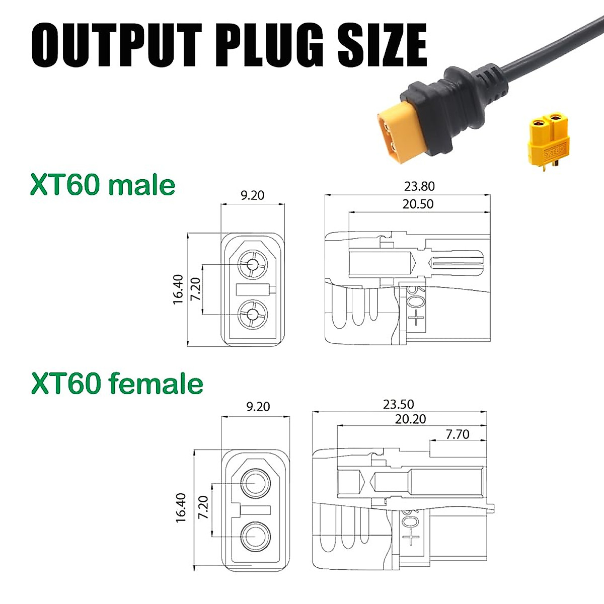 75.6V 6A Li-ion Battery Charger Automatic Battery Charger for 18S 66.6V Li-ion Battery with XT60 Male Connector
