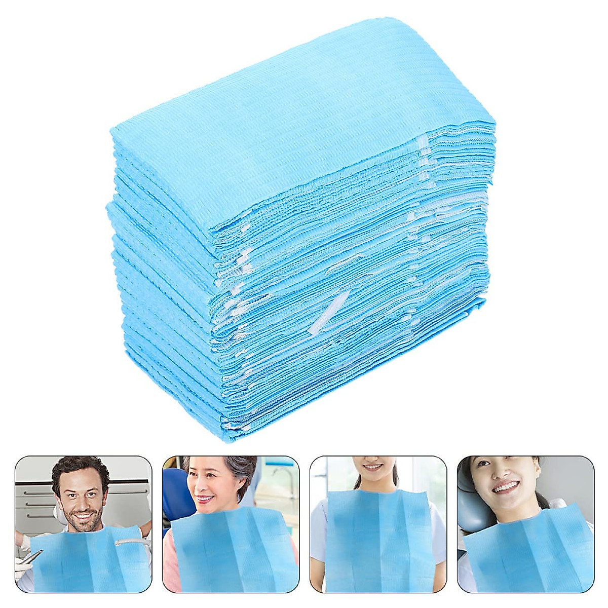 FRCOLOR 120pcs Art Use Wear-resistant Napkins Inspection Single Oral Nail for Disposable Extension Beauty Scarf Supplies Patient Bibs Piercing