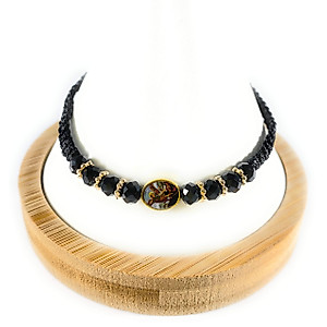 Saint Michael The Archangel Red with Gold Tone Adjustable Bracelet Pulsera Roja Ajustable De San Miguel Arcangel Con Tono Dorado (SM4)