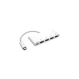 Tripp Lite 4-Port USB 3.1 Gen 1 USB-C to USB-A Portable Hub with x4 USB-A & USB-C Charging Port 5 Gbps (U460-004-4A-C)