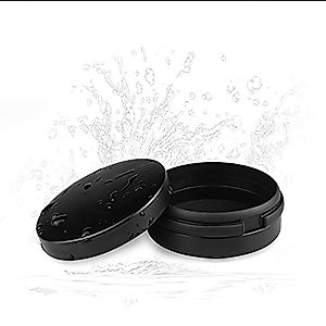 FEDAI IEMs Case,Mini Portable Earphone Case, Waterproof Aluminum Alloy Housing Headphone Case for Travel, Protective, Water Resistant, Crash Proof,Lightweight Universal Carrying Bag（Black，No Logo）