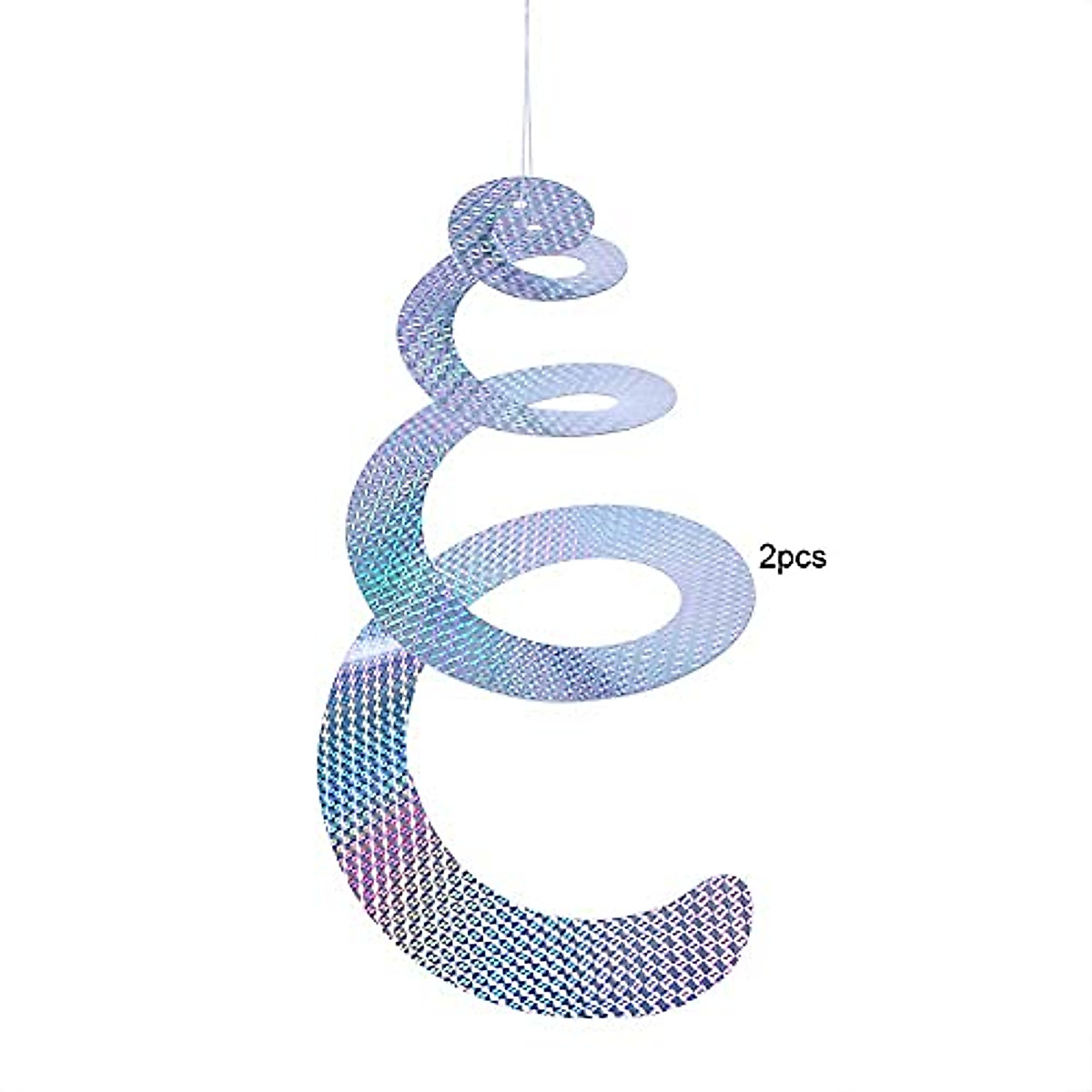 Bird Reflective Scare Spiral Rods, Woodpecker Bird Scare Devices, Keep Birds Away from Garden House, for Wood Peckers, Pigeons, Seagulls, Geese, Hawks, etc