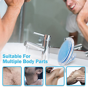 Exfoliating Brush for Treating Ingrown Hairs and Razor Bump - Eliminate Shaving Irritation for Face, Armpit, Bikini Line, Legs, Neck by Boseen