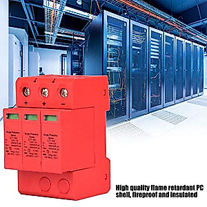 Fafeicy 3P DC Power Surge Protector Lightning Protection Arrester Device(3p40ka)