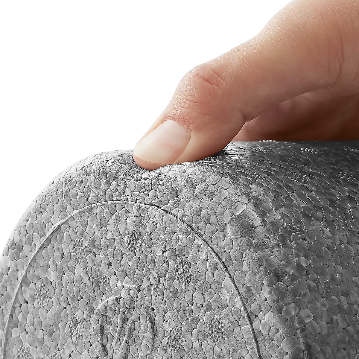 Philosophy Gym 24" High-Density Foam Roller for Exercise, Massage, Muscle Recovery - Round, Gray