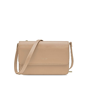 Pixie Mood Jane 7.75 x 5.25 Vegan Leather 2-in-1 Crossbody Wallet Purse, Sand