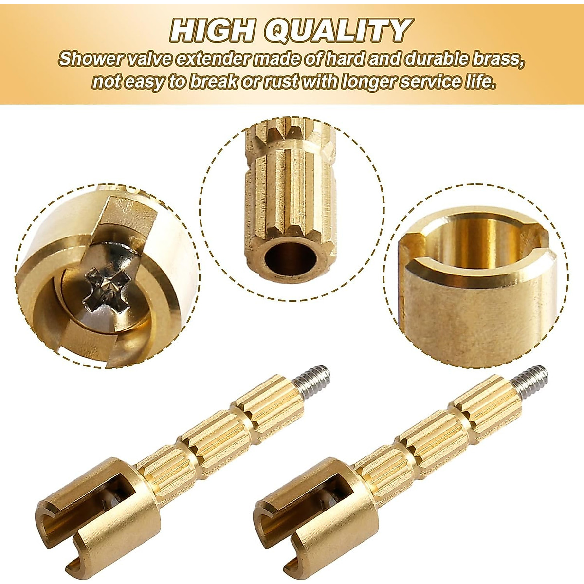 2Pcs 970-0770 Stem Adapter, for Plumbing Equipment Replacement Compatible with Pfister Securepfit Trims, Shower Handle Stem Extension Tub and Faucet Accessories Valve Extender Trim Repair