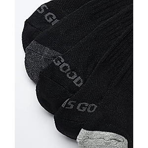 Life is Good Men's Athletic Socks - Performance Cushion Crew Socks (5 Pack), Size 6-12.5, Black