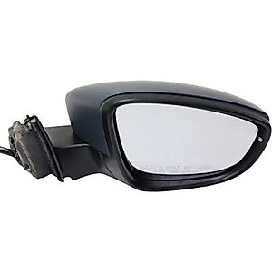 Kool Vue Passenger Side Power Heated Mirror for Volkswagen Passat 2016-2020 Power Fold With Signal Light; Without Blind Spot Monitor & Memory Paintable