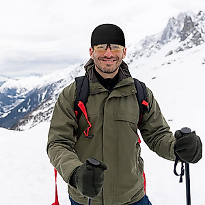 Synthetic Microfleece Red Tactical Polartec Watch Cap Fleece Youth Mens Winter Hat Military Tactical Skull Cap Beanie (Black)