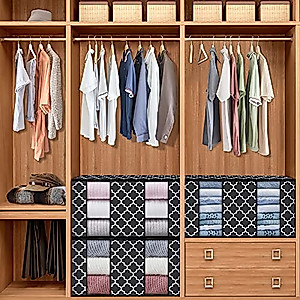 Fab totes Clothes Storage Bag Organizer [3 Pack/100L], Large Capacity Clothes Organization with Reinforced Handle and Clear Window, Foldable Storage Containers for Comforter, Blanket, Bedding, Black