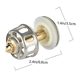 FONDOTIN 2pcs Sink Bath Tub Kitchen Sink Filter Tub Drain Sink Bounce Stopper Bathtub Filter Tub Hair Drain Catcher Sink Drain Stopper No All Copper Plus 304