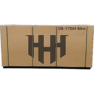 HHH TAO TAO 125cc DB-17 Adult Youth Kids Gas Dirtbike Pit Bike 17/14 inch Wheel (Black Color)