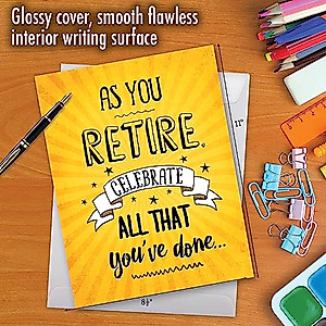NobleWorks - As You Retire - Business, Teacher, Coworker Humor Retirement Card with Envelope (Big 8.5 x 11 Inch) J6875RTG