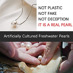 ALoveSoul Sister in Law Necklace - Sterling Silver Single Pearl Necklaces for Women, Best Sister in Law Gifts, Bride Gift Birthday Gift