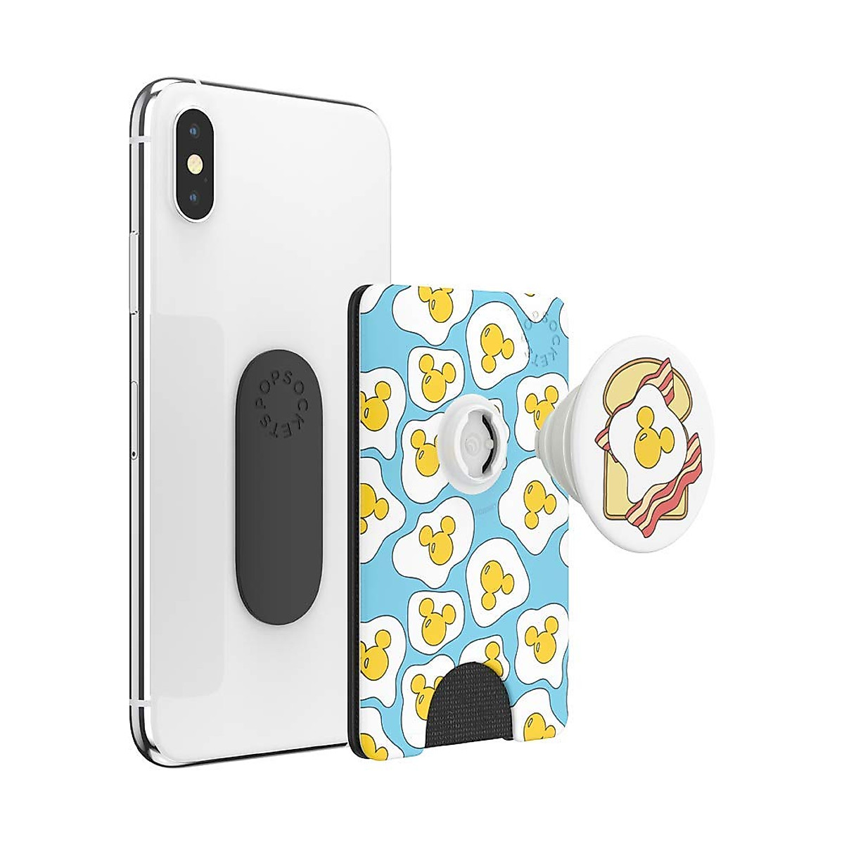 PopSockets Phone Wallet with Expanding Phone Grip, Phone Card Holder, Disney PopWallet - Minnie Rainbow