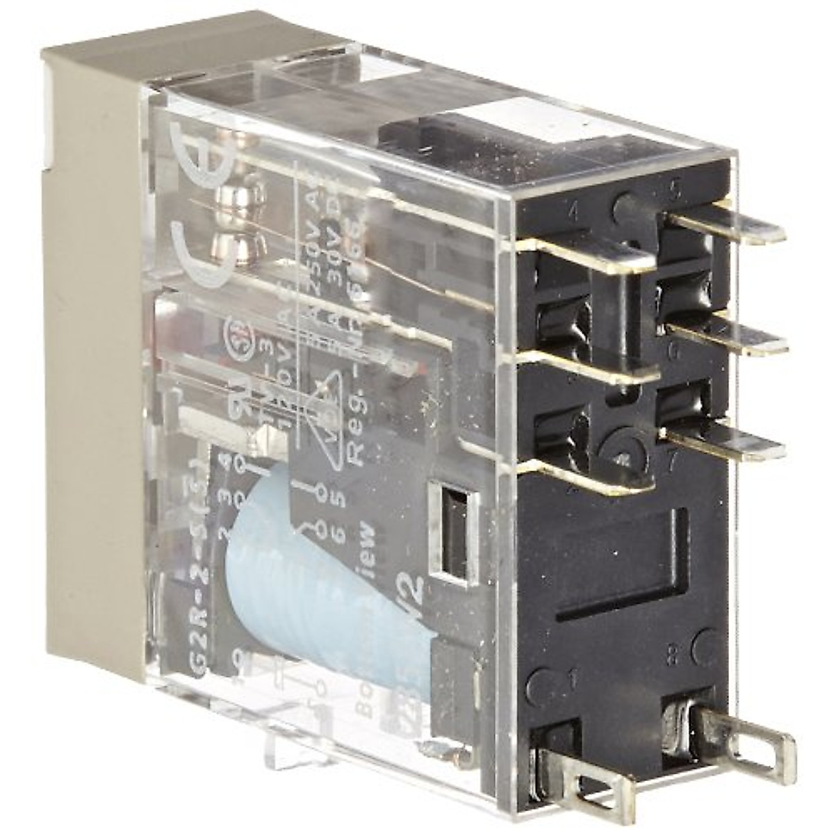 Omron G2R-2-S DC24(S) General Purpose Relay, Plug-In Terminals, Double Pole Double Throw Contacts, 21.6 mA Rated Load Current, 24 VDC Rated Load Voltage