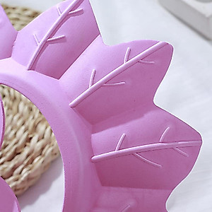 Baby Shower Cap for Washing Hair, Leaf Pattern Bath Hat for Ear & Eye Protection, Shampoo Visor Shield for Toddler Kids Child Infant (Blue), (908765)