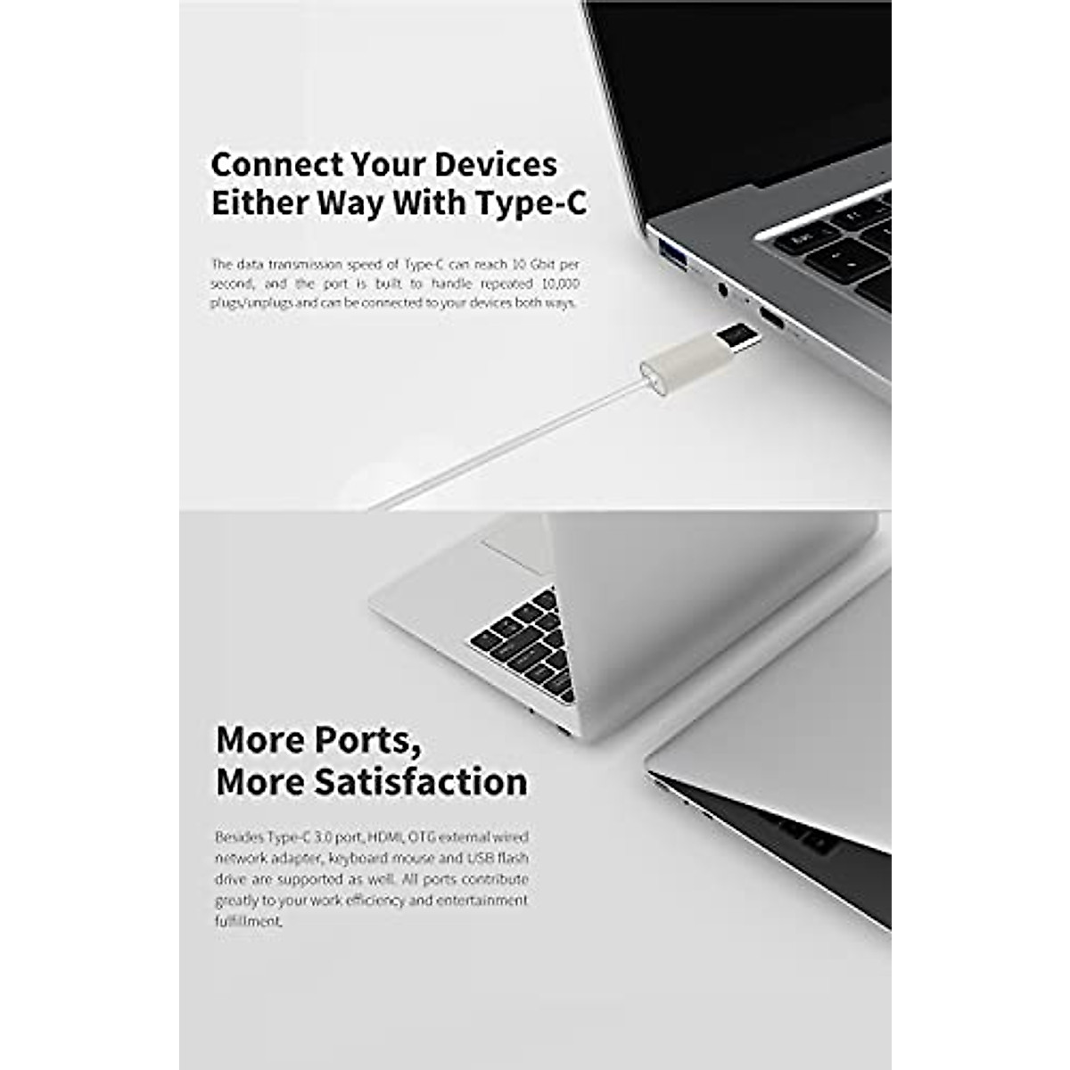 ALLDOCUBE Laptop 13.5-inch Windows 10, VBook, Intel Celeron N3450, 8GB RAM, 128GB SSD, 13.5" FHD IPS 3000x2000, 2.4G+5G Dual WiFi, Bluetooth, Type C