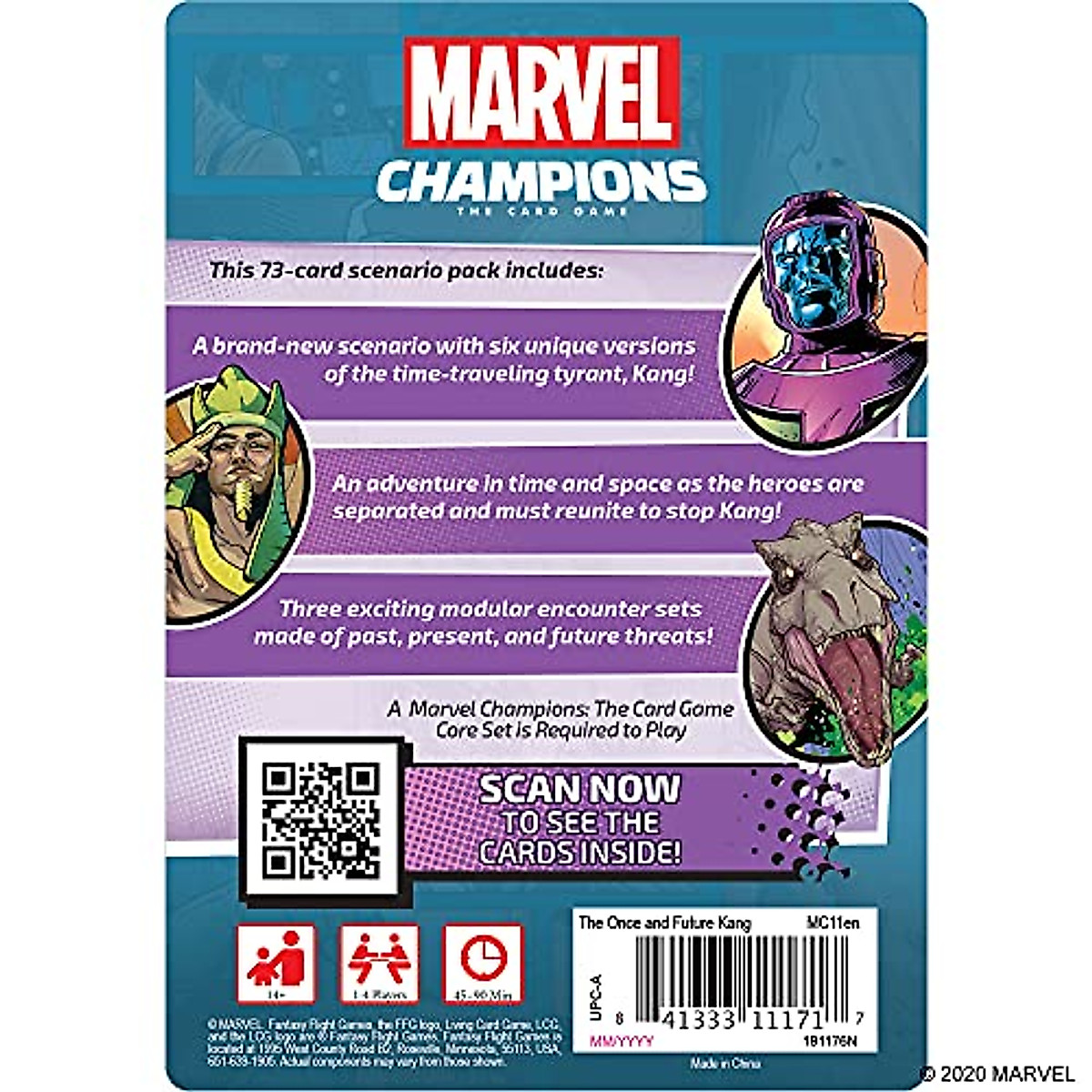 Marvel Champions The Card Game The Once and Future Kang SCENARIO PACK | Strategy Card Game for Adults and Teens | Ages 14+ | 1-4 Players | Average Playtime 45-90 Minutes | Made by Fantasy Flight Games